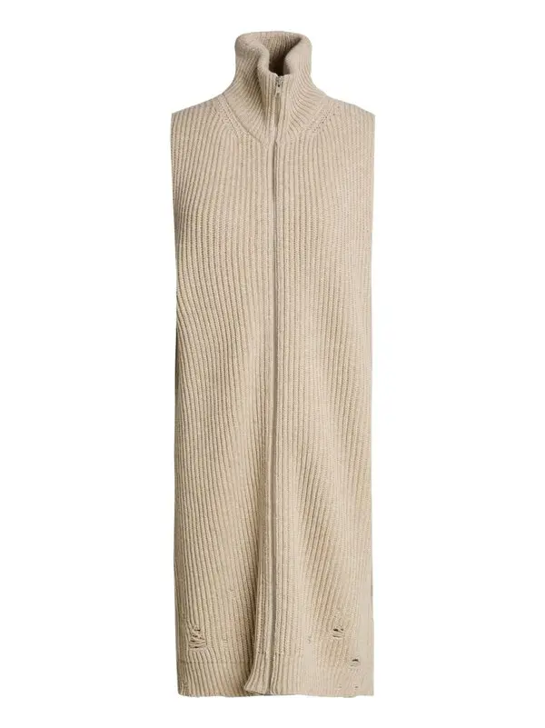 MAISON MARGIELA Sleeveless Knit Vest - Beige
