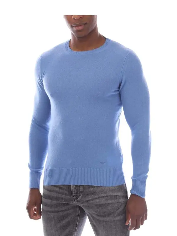 Emporio Armani Crewneck Knit Sweater - Blue