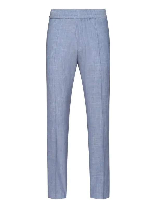 Hugo Boss Check Suit Trousers - Blue