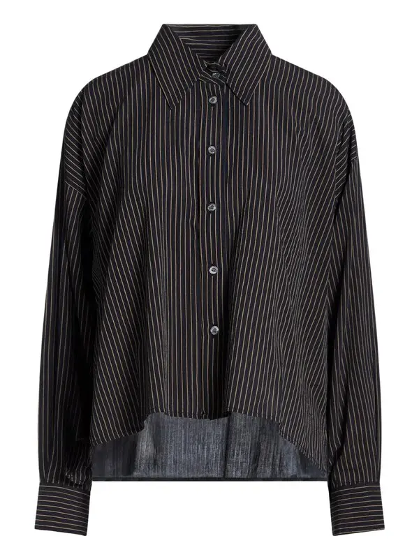 Isabel Marant Étoile Striped Shirt With Buttoned Cuffs - Black