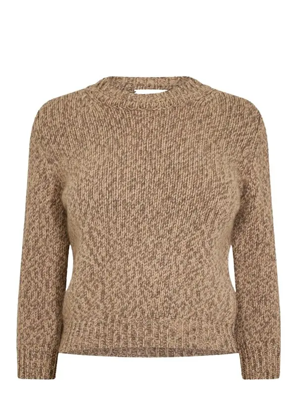 Magda Butrym Crew Neck Knit Sweater - Brown