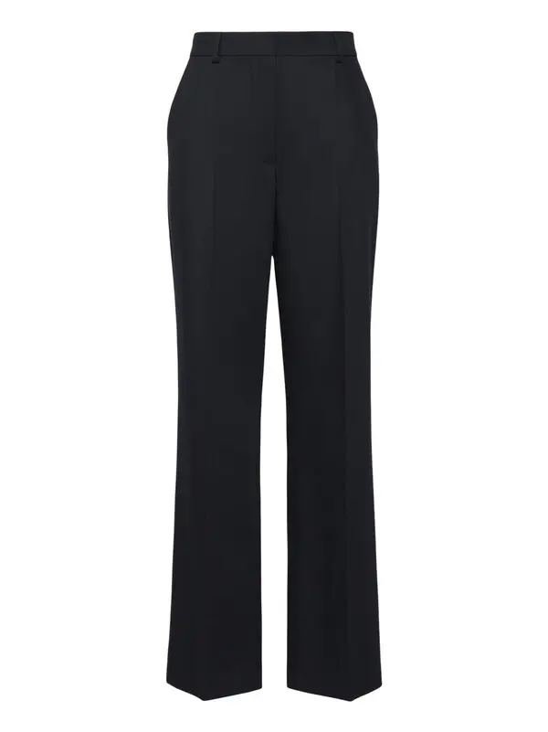Max Mara Virgin Wool Tailored Trousers - Navy