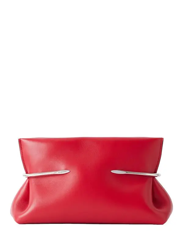 Givenchy Pinch Soft Leather Clutch - Red