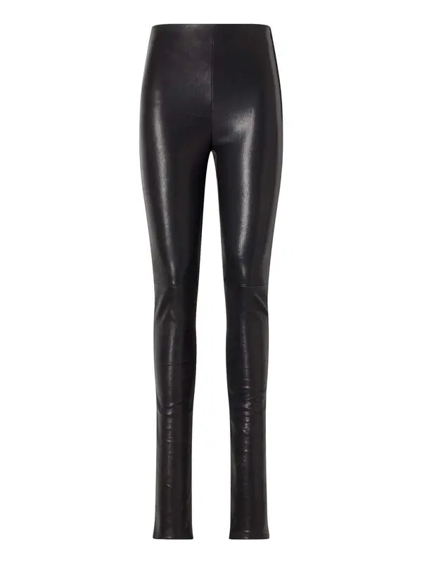 ANN DEMEULEMEESTER Florence Leather Skinny-leg Pants - Black