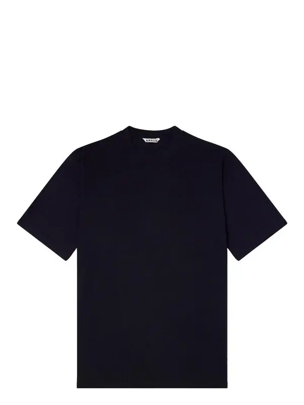 Auralee Seamless Cotton-jersey T-shirt - Black