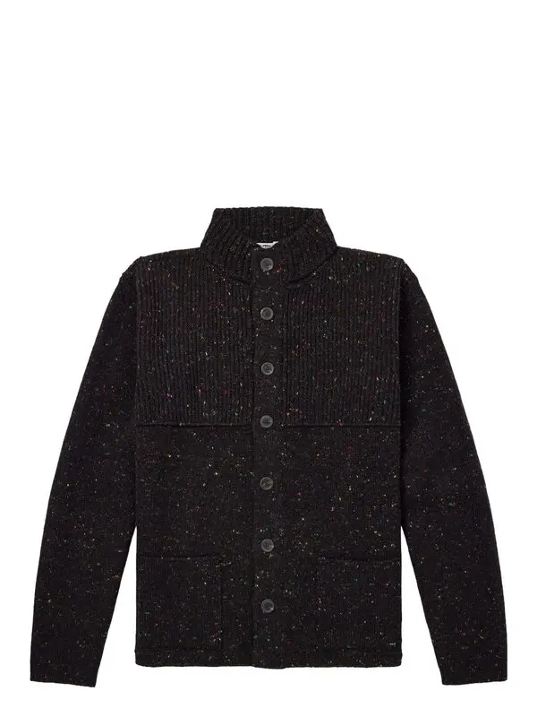 Inis Meáin Storm Merino Wool And Cashmere-blend Cardigan - Brown