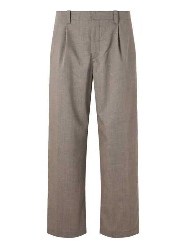 Our Legacy Still Wide-leg Wool-blend Chinos - Neutrals