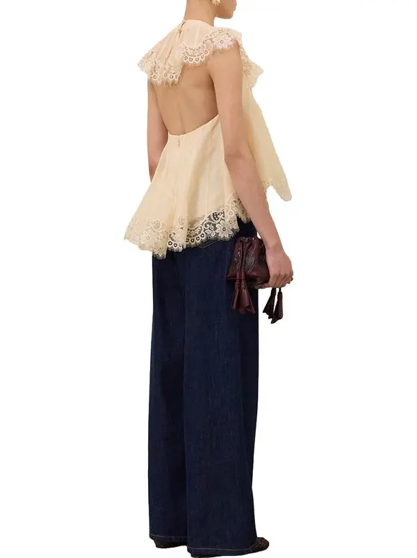 Zimmermann Ascent Flutter Top - Cream