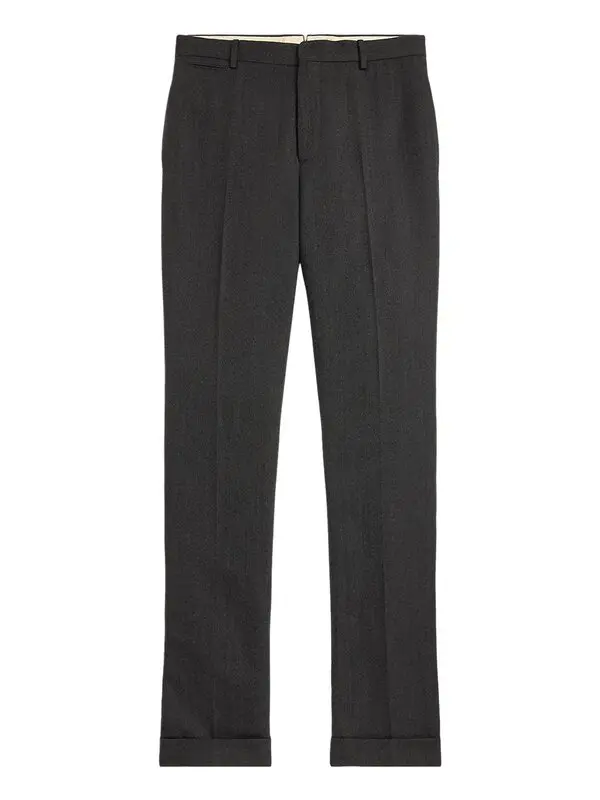 Ralph Lauren Slim Fit Jaspé Herringbone Suit Trousers - Charcoal