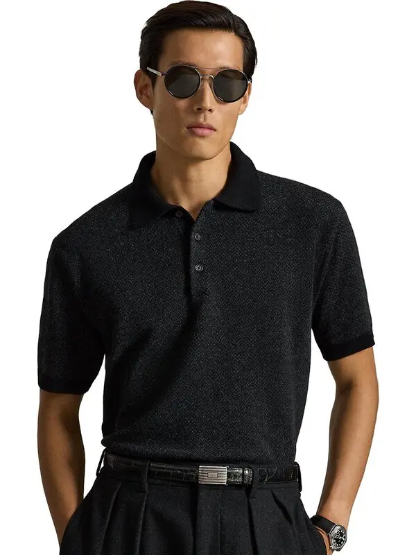 Ralph Lauren Relaxed Fit Wool Polo-collar Sweater - Charcoal Combo