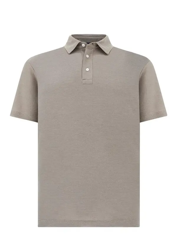 Paul & Shark X-soft Interlock Cotton Polo Shirt - Cobblestone