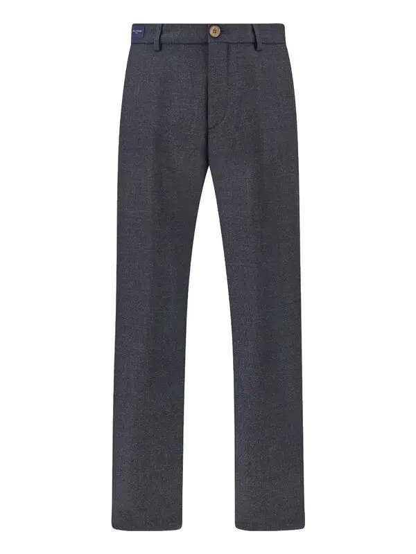 Paul & Shark Bellagio Trousers In Wool Twill - Blue