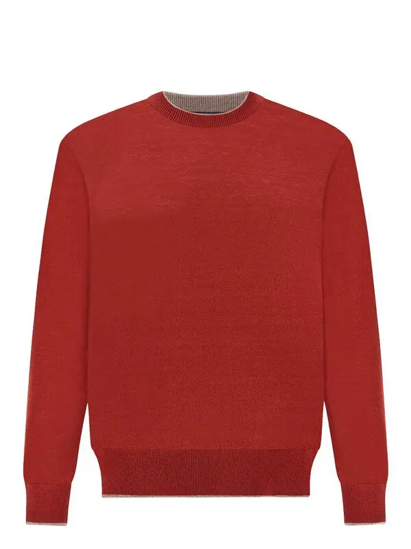 Paul & Shark Piuma Wool Crewneck Sweater - Winery