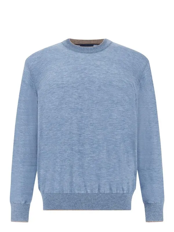 Paul & Shark Piuma Wool Crewneck Sweater - Light Blue