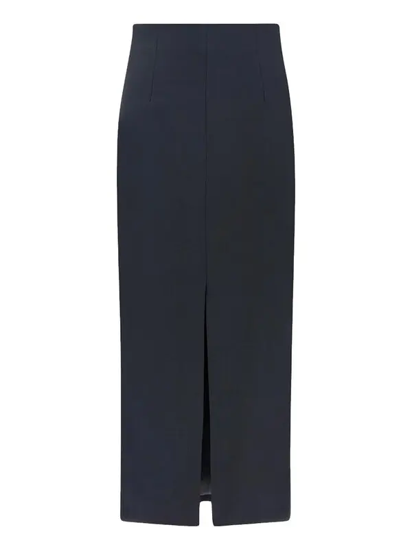 Paul & Shark Tech Wool Pencil Skirt With Slit - Dama Blue