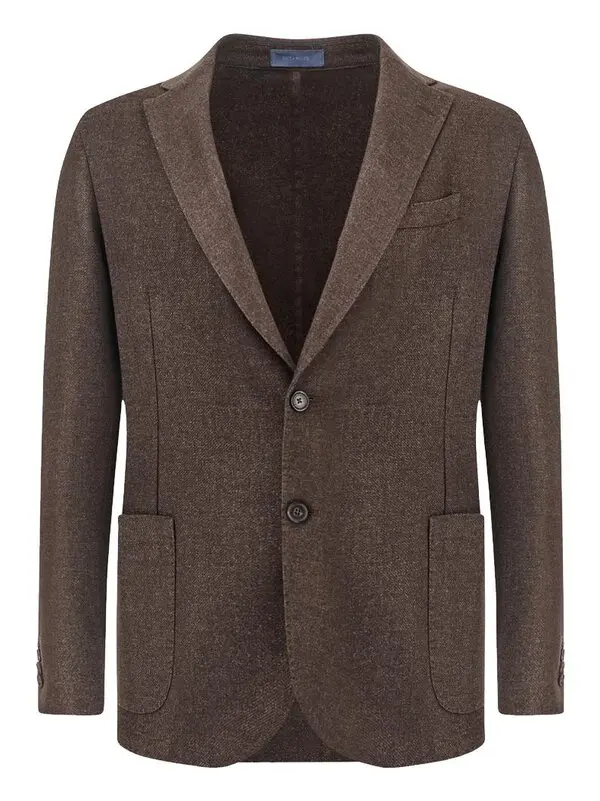 Paul & Shark Single-breasted Wool And Cashmere Blazer - Coffe