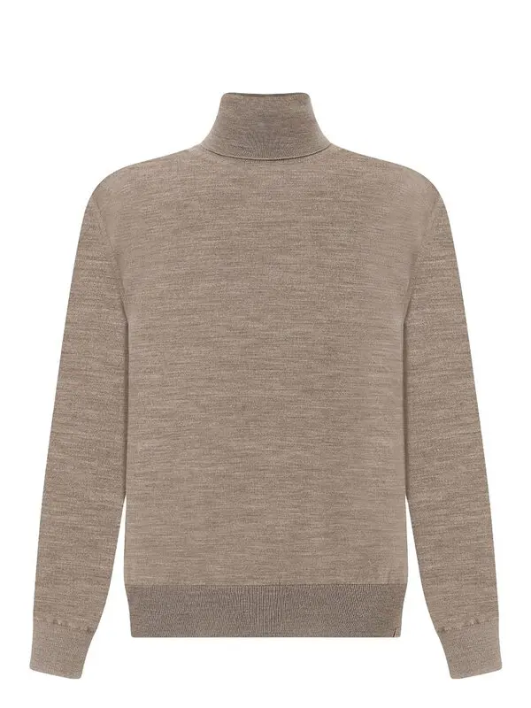 Paul & Shark Superfine 140's Merino Wool Turtleneck Sweater - Sand