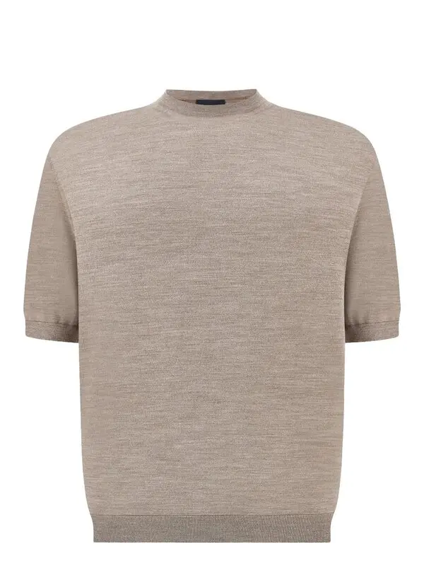 Paul & Shark 140's Superfine Merino Wool T-shirt - Sand