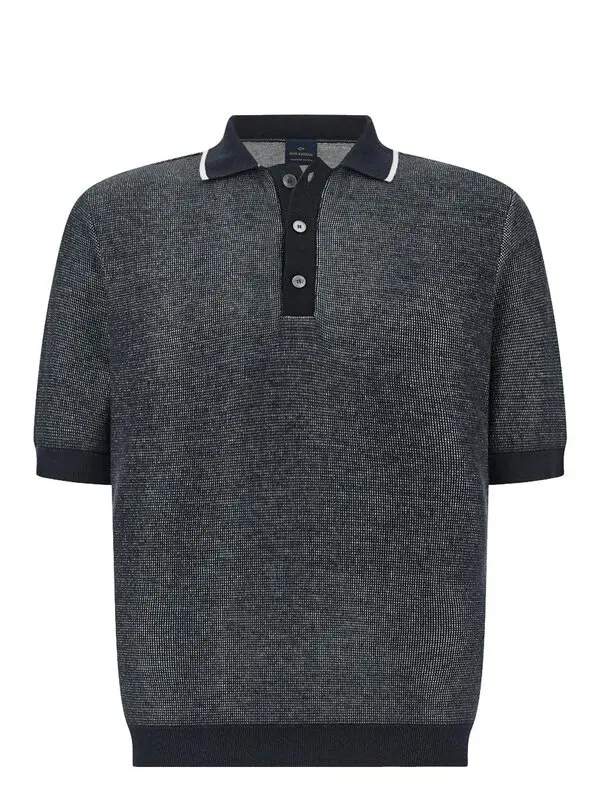 Paul & Shark Cotton And Cashmere Polo - Blue/white