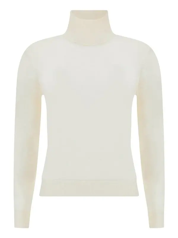 Paul & Shark Merino Wool Turtleneck Sweater - Milk