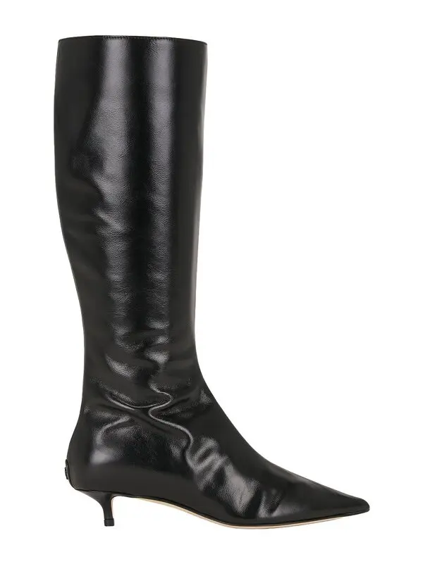 JIMMY CHOO Amis Kb 35 Leather Boots - Black
