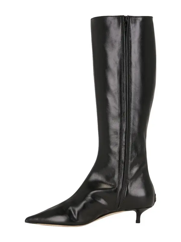 JIMMY CHOO Amis Kb 35 Leather Boots - Black