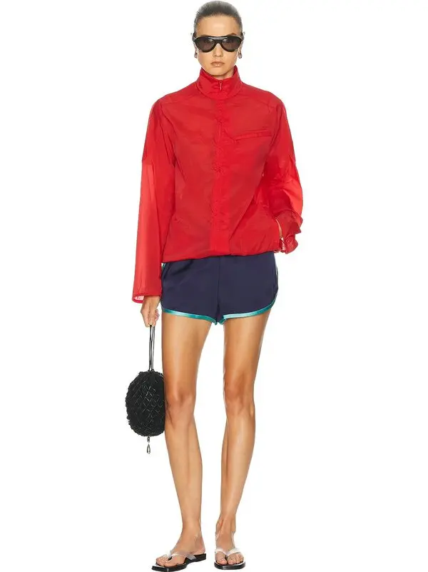Christopher Esber Dannie Lucent Mottled Sheer Bomber - Flame