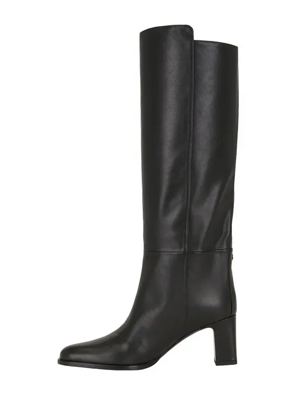 JIMMY CHOO Caly Kb Smooth Leather Block Heel Boots - Black
