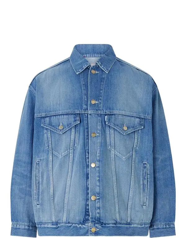 GRAPHPAPER Selvage Denim Trucker Jacket - Blue