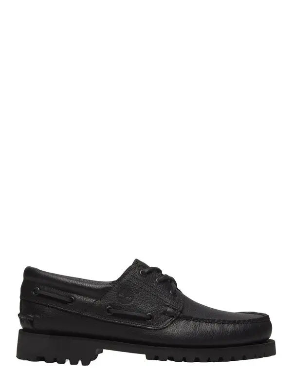 Timberland Authentic 3-eye Lug Full-grain Leather Boat Shoes - Black