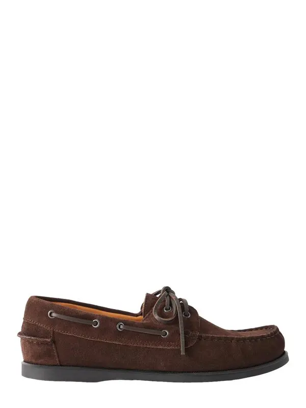 Mr P. Suede Boat Shoes - Brown