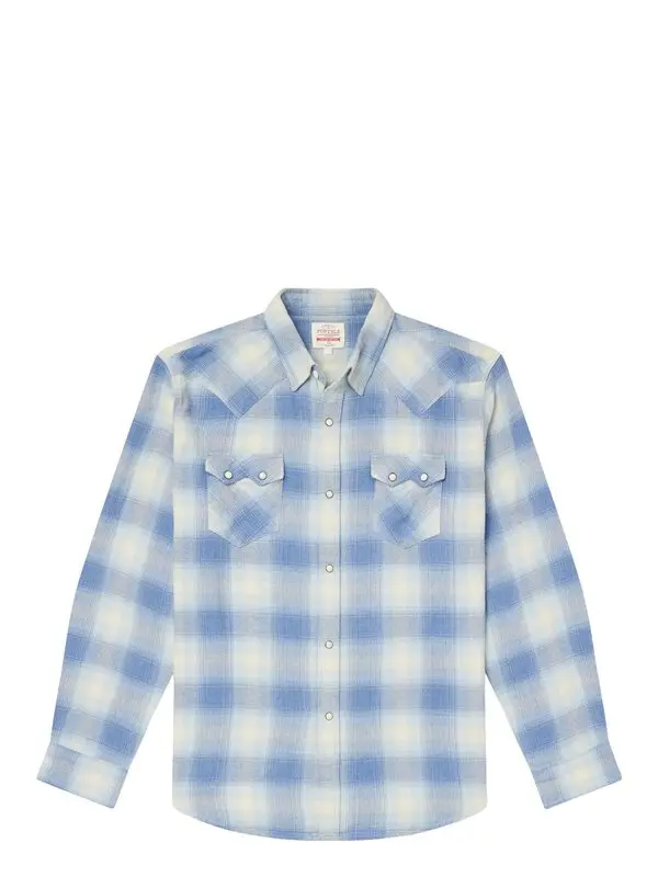 FORTELA Josh Checked Cotton Shirt - Blue