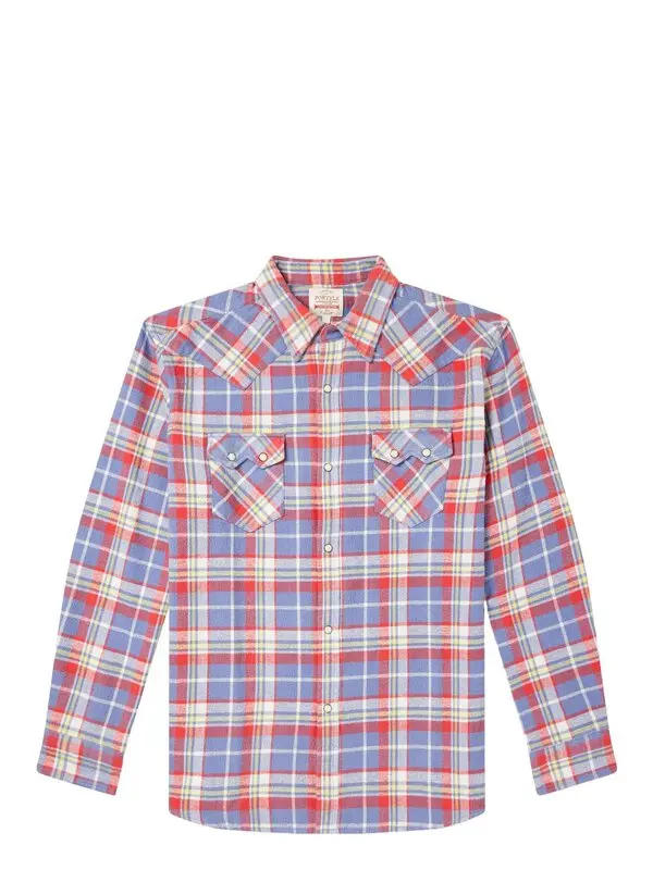 FORTELA Josh Checked Cotton Shirt - Red