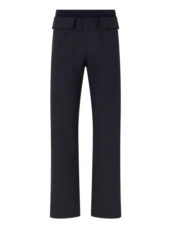 ADON Wide-leg Cotton-blend Sweatpants - Black
