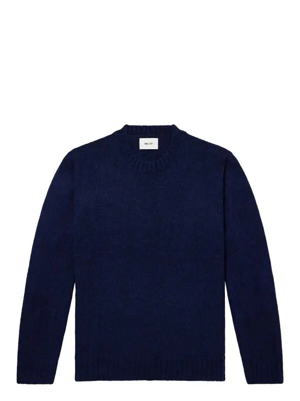 Nn07 Lee 6598 Merino Wool-blend Sweater - Blue