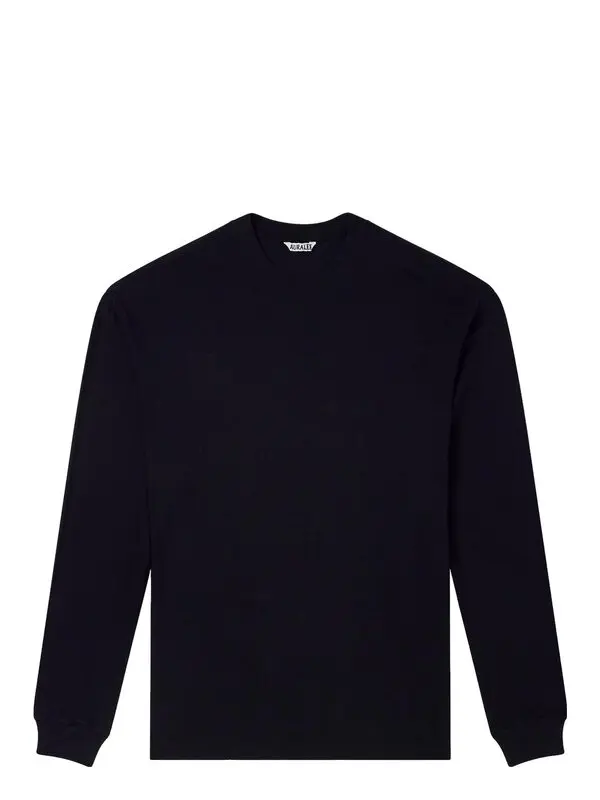 Auralee Cotton-jersey T-shirt - Black
