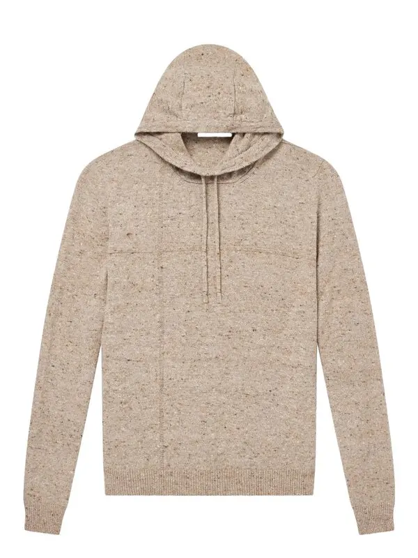 Inis Meáin Merino Wool And Cashmere-blend Hoodie - Neutrals