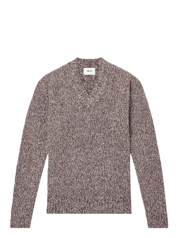 Nn07 Merino Wool-blend V-neck Sweater - Brown