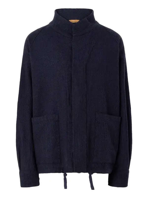 Barena Venezia Barcarolo Virgin Wool Blouson Jacket - Blue