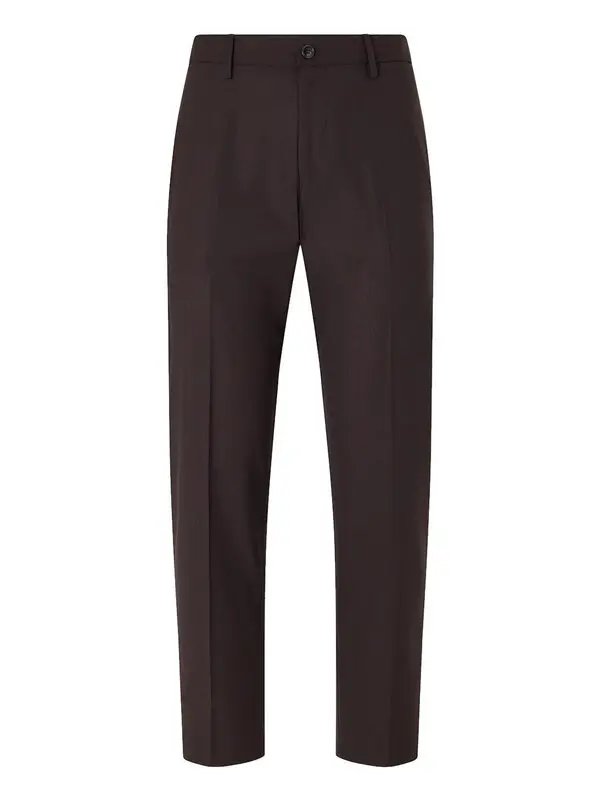 Nn07 Brendan 10037 Straight-leg Woven Trousers - Brown