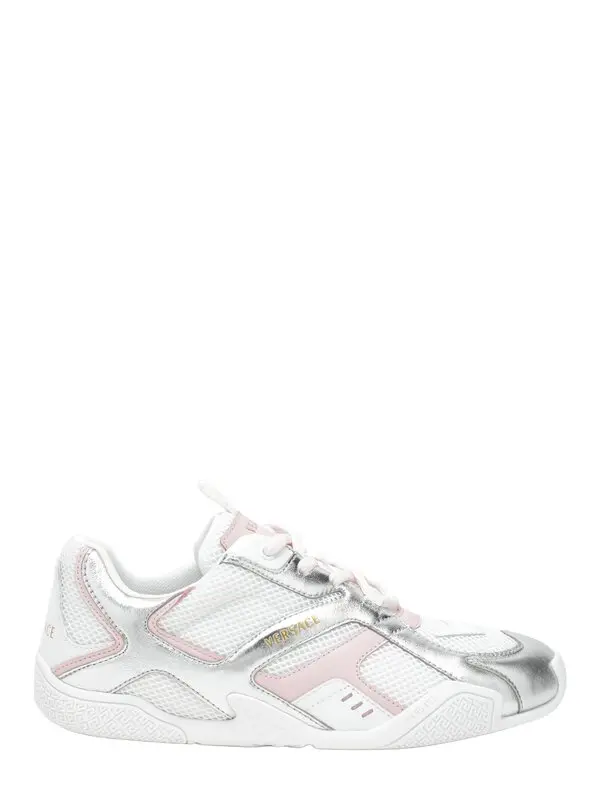 Versace Galaxia Mesh And Leather Sneakers - Multicolor