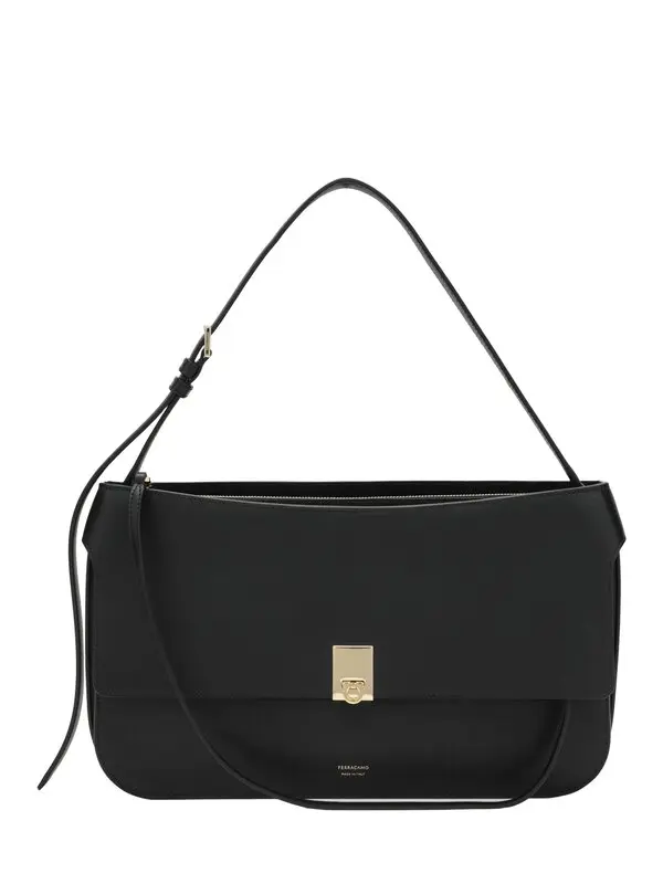 FERRAGAMO Cara S Bag In Smooth Leather - Black