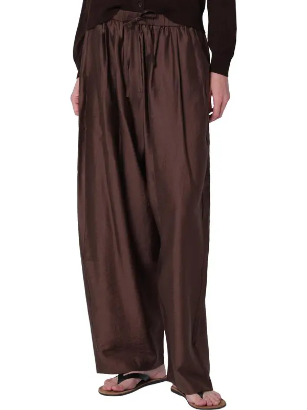 CORDERA Maxi Trousers In Lyocell Blend - Brown