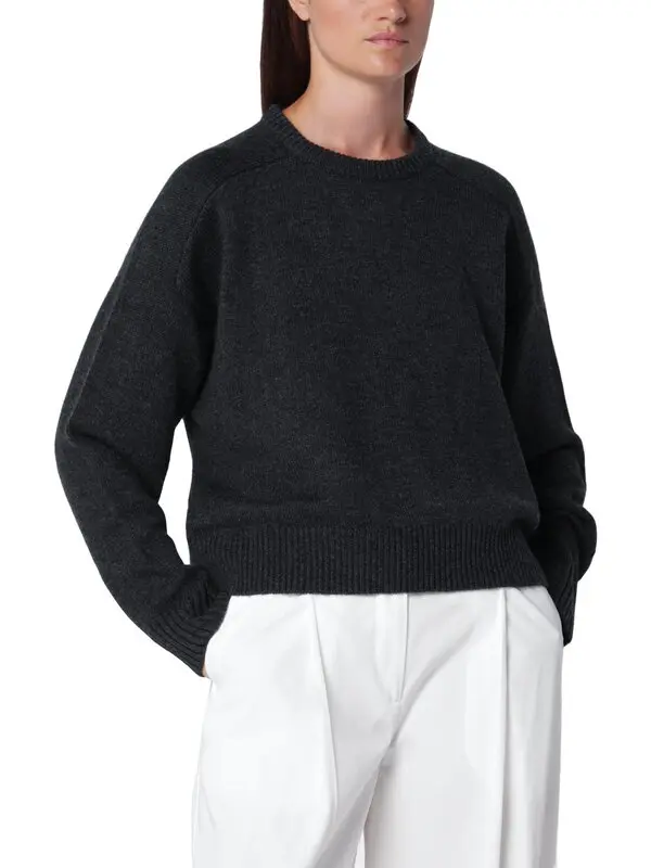 Loulou De Saison Briha Mélange Wool & Cashmere Sweater - Black