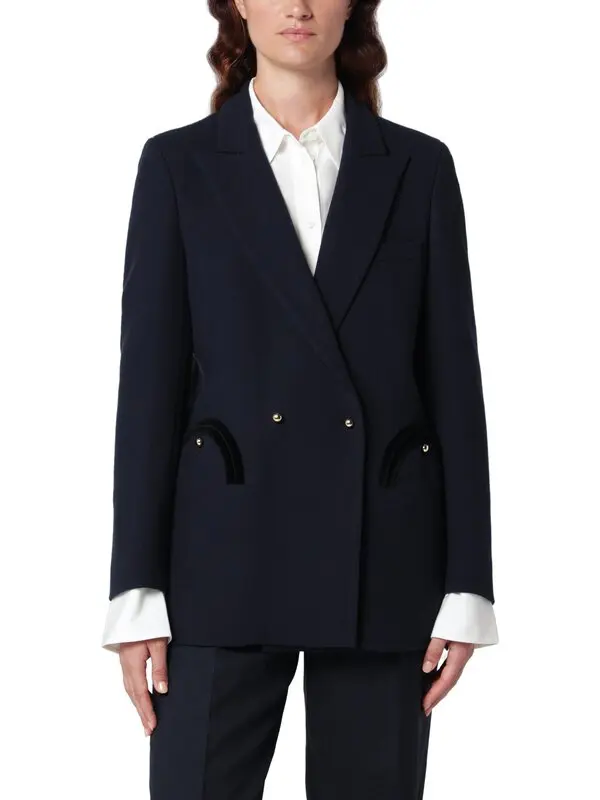 BLAZÉ MILANO Resolute Everyday Blazer In Navy Wool - Blue