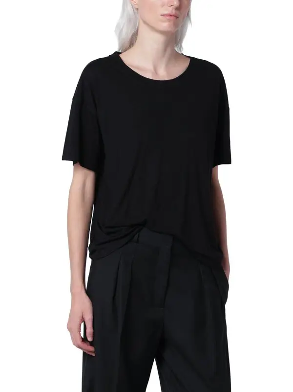 Loulou De Saison Ezra Wool Blend T-shirt - Black