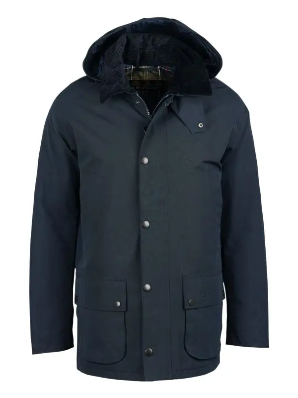 Barbour Button-up Hooded Jacket - Black