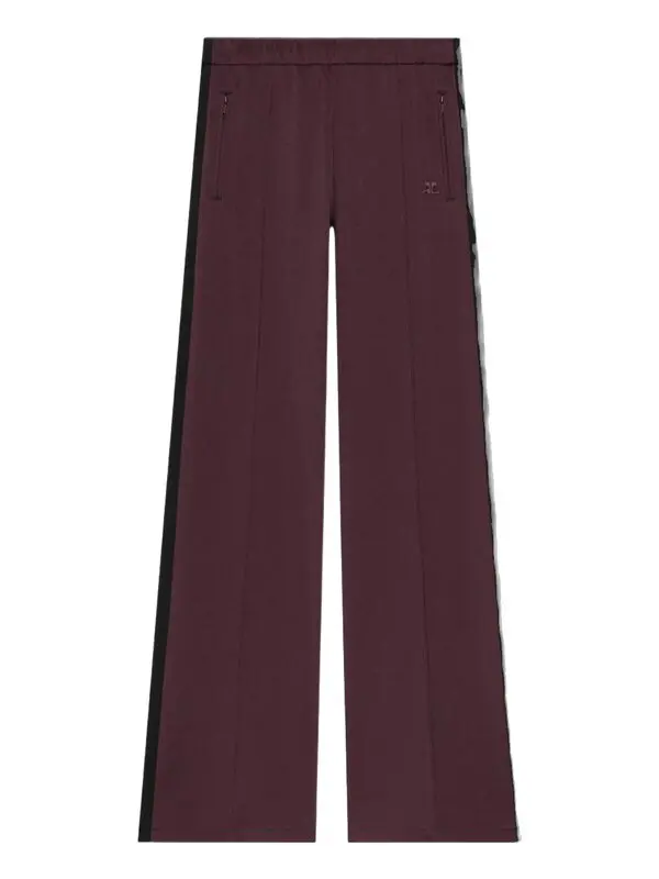 COURREGES Wide-leg Side-pocket Sweatpants - Red