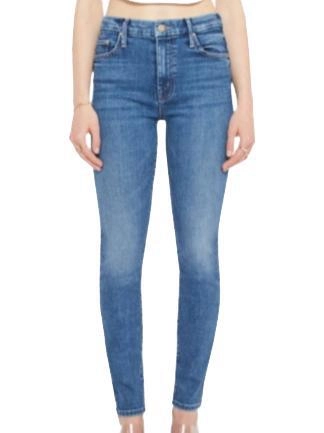 MOTHER High-waisted Jeans With Whiskering And Fading - Blue