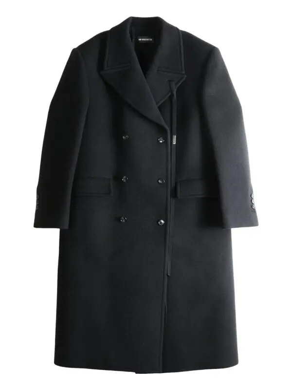 ANN DEMEULEMEESTER Long-sleeved Double-breasted Coat - Black